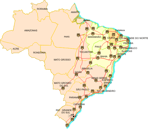 Mapa Rodoviário do Brasil - Casa Militar